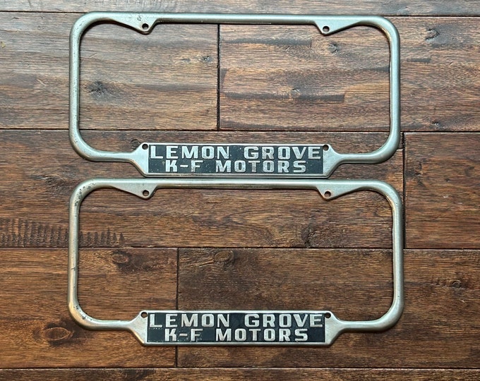 License Plate California Vintage Frame Pair, Vintage California License ...
