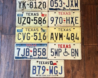 Texas License Plates Your Choice, Vintage Texas License Plates, 1975 ...