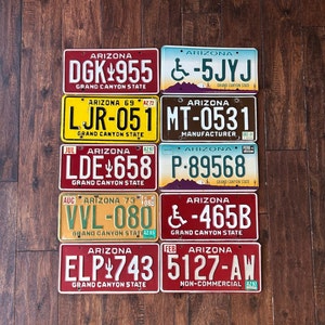 Arizona Choice of License Plate, Pick Your Plate, Arizona License ...