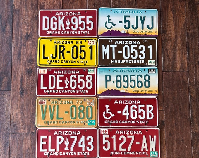 Arizona Choice of License Plate, Pick Your Plate, Arizona License ...