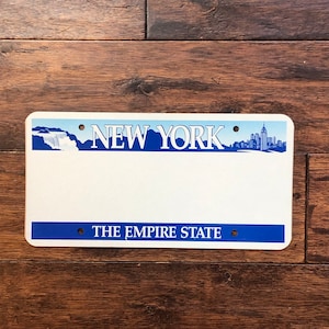 License Plate New York Sample Blank Base 2001 to 2009, New York Sample ...