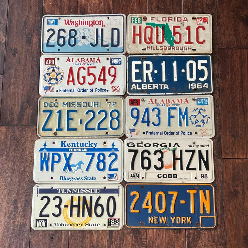 Old License Plate - Etsy