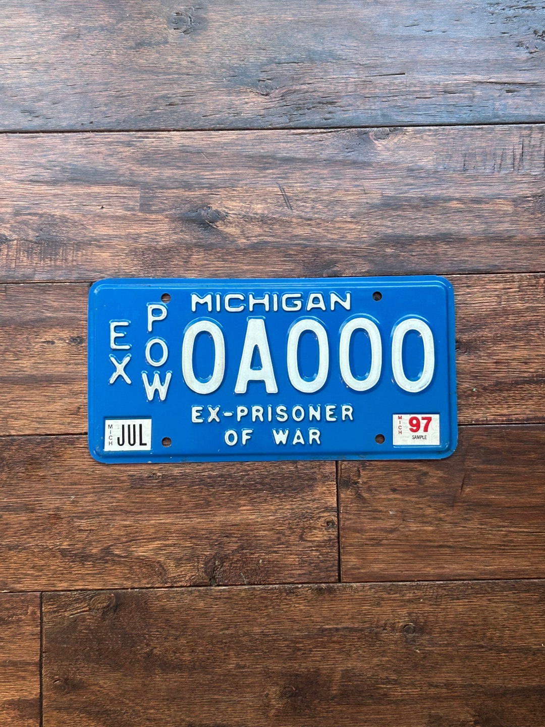 License Plate Michigan Sample, Ex Pow Michigan License Plate, Michigan ...