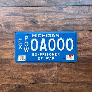 License Plate Michigan Sample, Ex Pow Michigan License Plate, Michigan ...