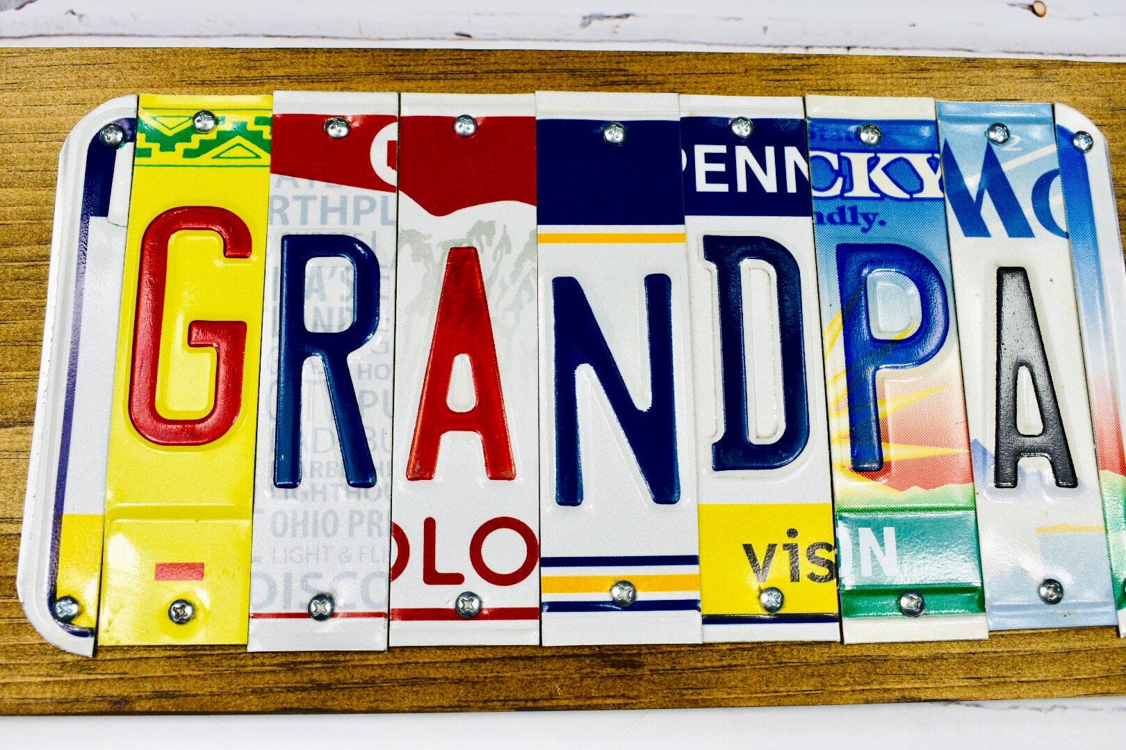 License Plate Sign Grandpa Gift Grandpa Sign - Etsy