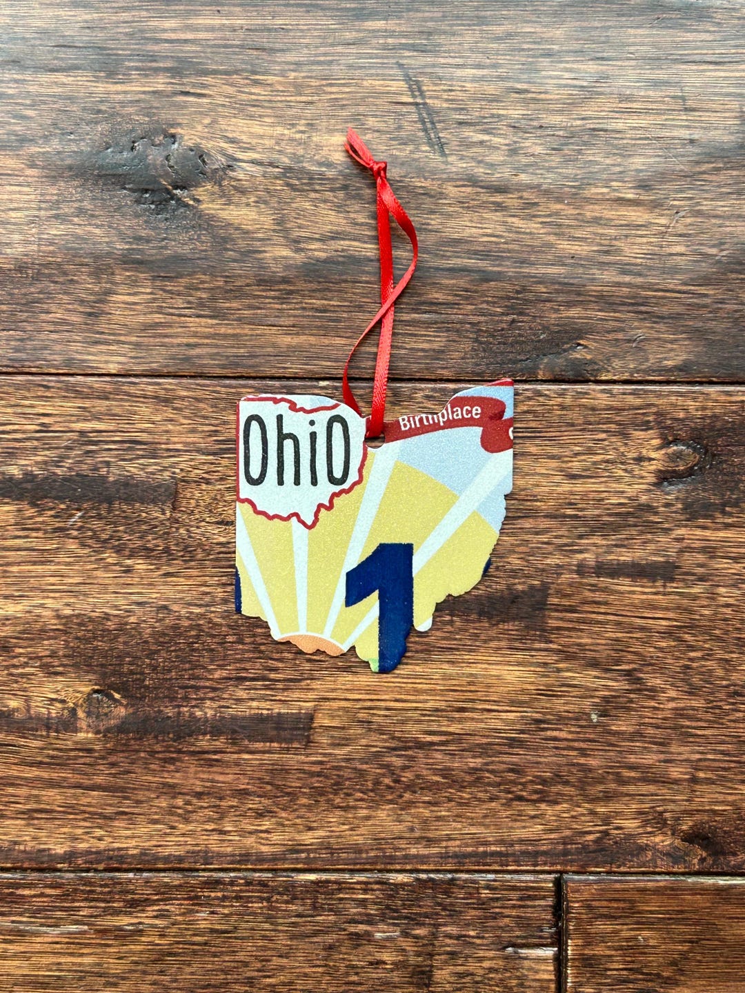 Ohio License Plate Ornament, Christmas Ornament, Ohio Shape License ...