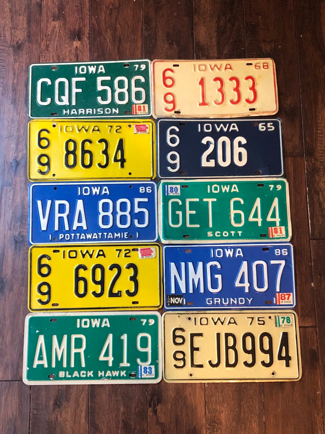Choice of Vintage License Plate Iowa-iowa Pick Your - Etsy