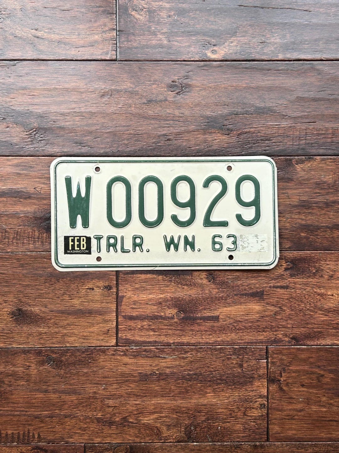 Vintage 1963 Washington Trailer License Plate - Etsy