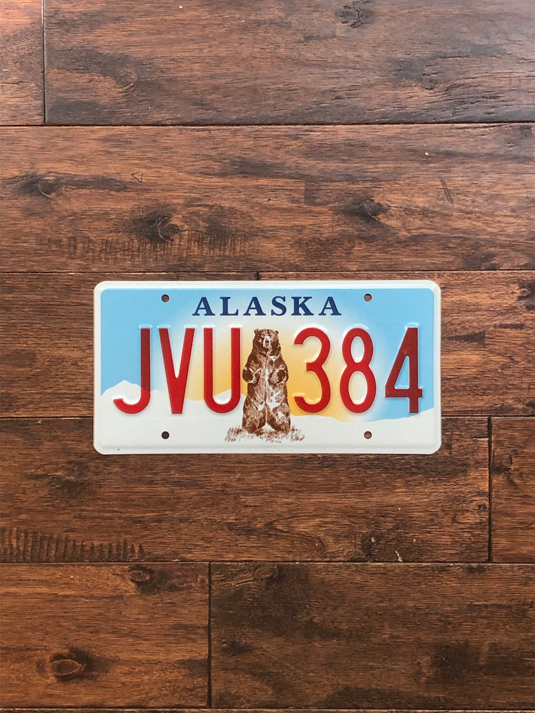 Alaska Bear License Plate, License Plate Alaska, Vintage Alaska Bear ...