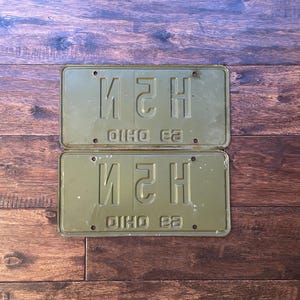License Plate Pair Ohio 1969, Vintage License Plates, License Plate ...