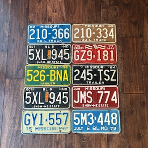 Missouri Choice of License Plate, Pick Your Plate, License Plates ...