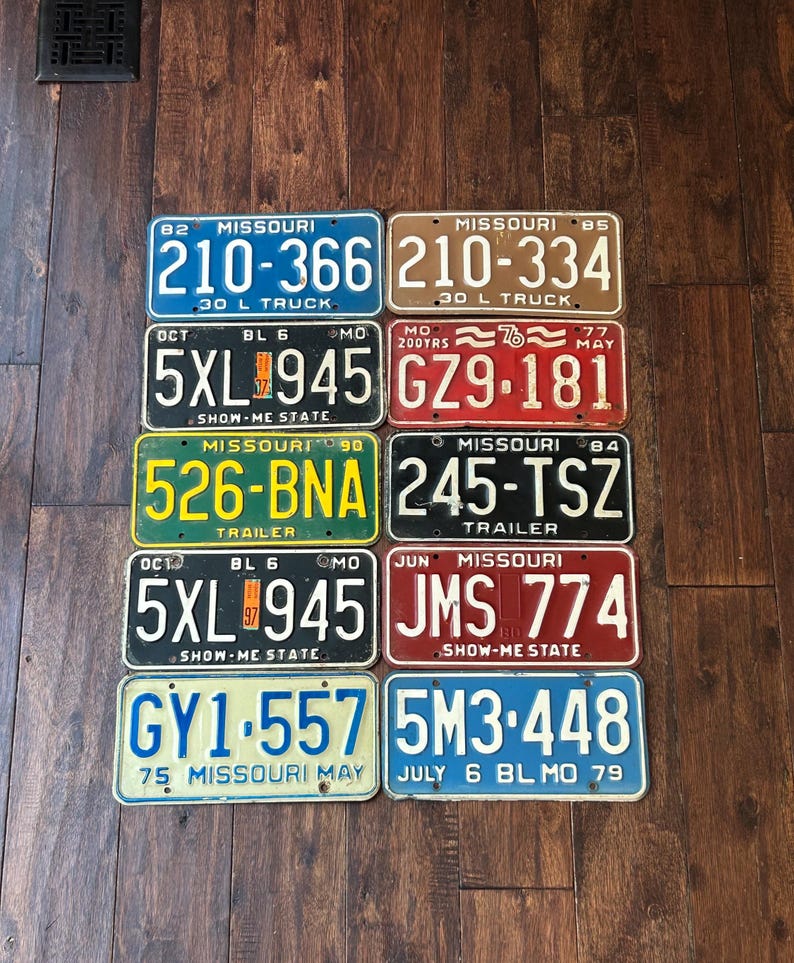 Missouri Choice of License Plate, Pick Your Plate, License Plates ...