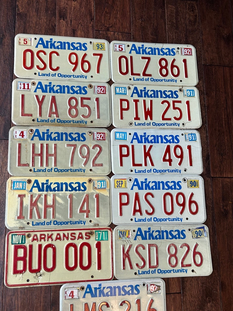 Arkansas Choice of License Plate, Pick Your Plate Arkansas License ...