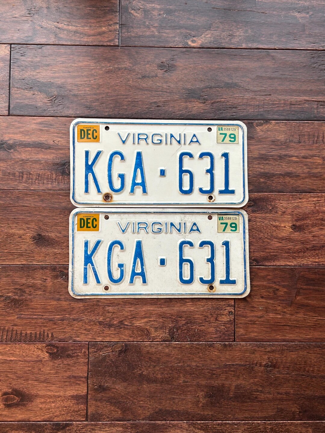 License Plate Virginia, 1979 License Plate Pair Virginia, Old Virginia ...