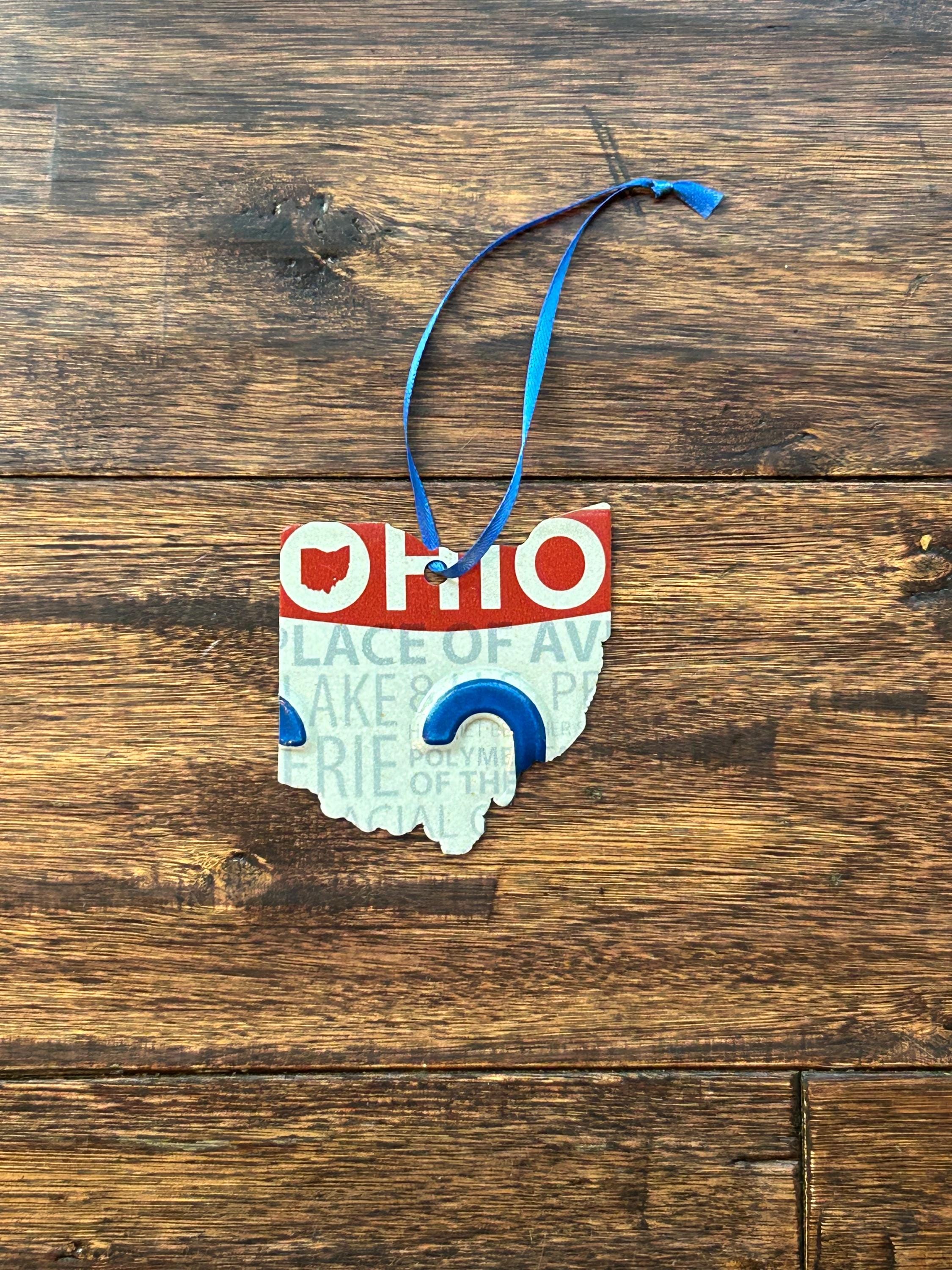 Ohio License Plate Ornament, Christmas Ornament, Ohio Shape License ...