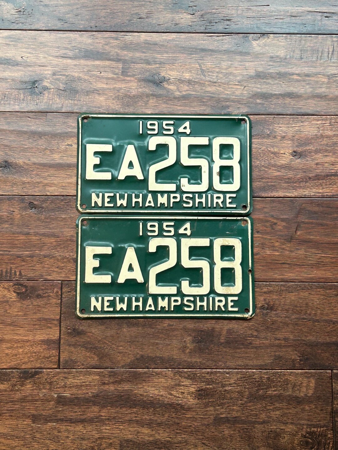 License Plate New Hampshire 1954 Pair, Old License Plates, New ...