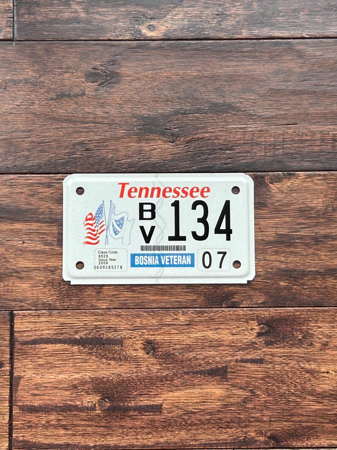 License Plate Motorcycle Tennessee, Bosnia Veteran License Plate ...