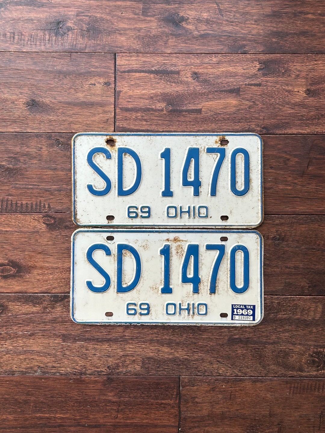 License Plate Pair Ohio 1969, Vintage License Plates, License Plate ...