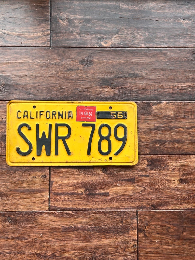 License Plate California 1956, Vintage California License Plate 1956 ...