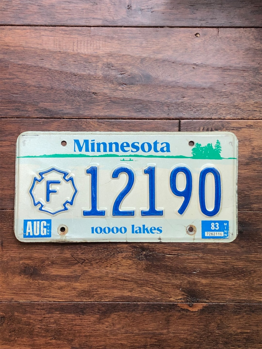 License Plate Minnesota Firefighter 1983, Firefighter License Plate ...