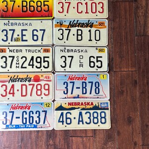 Nebraska License Plates Your Choice, Vintage Nebraska License Plates ...