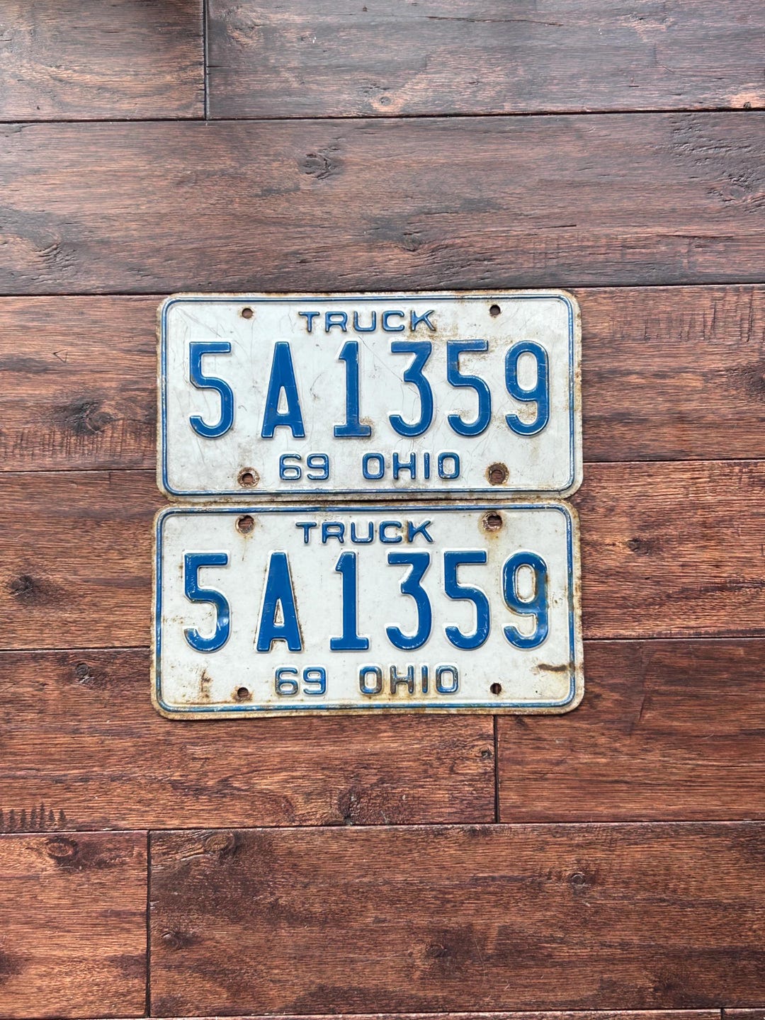 License Plate Pair Ohio 1969, Vintage License Plates, License Plate ...