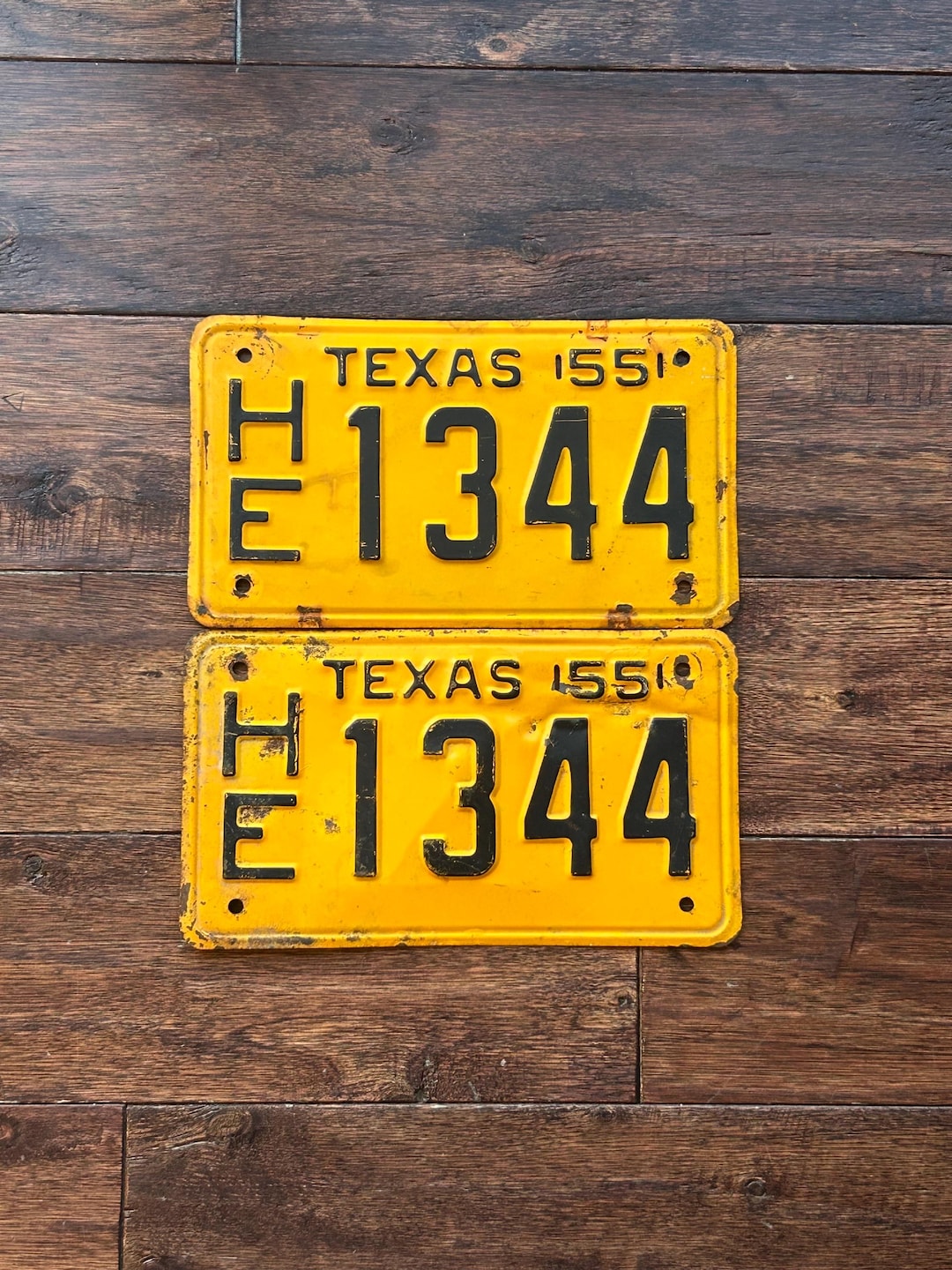 License Plates Texas 1955 Pair, Dmv Clear Texas 1955 Pair, Texas ...