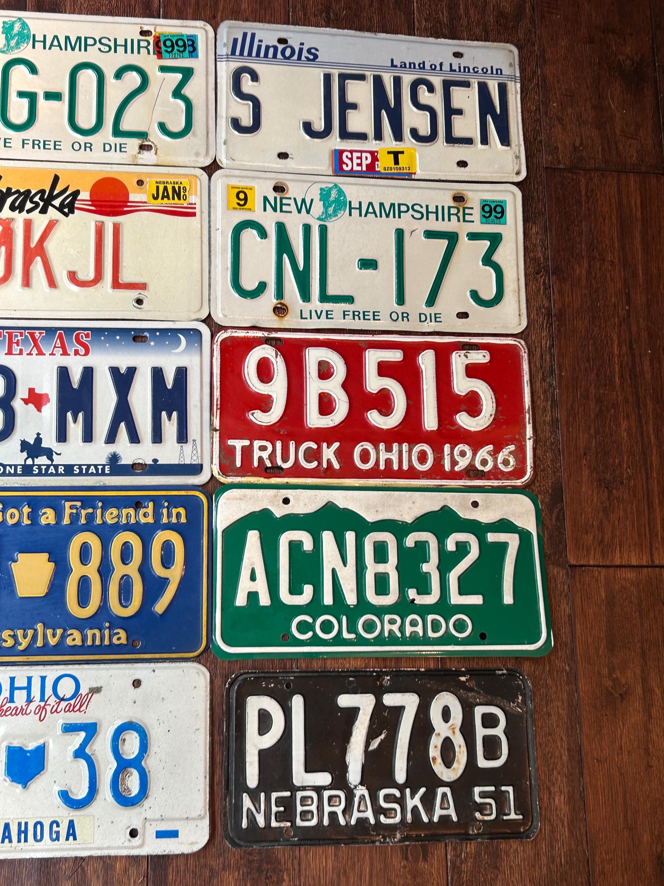 License Plate Choice, Vintage License Plates, All Authentic License ...