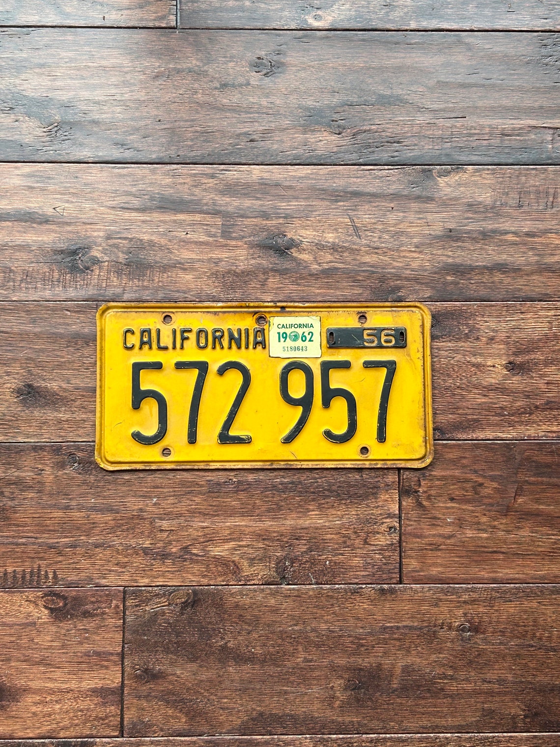 License Plate California 1956, Vintage California License Plate 1956 ...