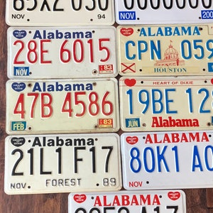 Alabama License Plates Your Choice, Vintage Alabama License Plates 1977 ...