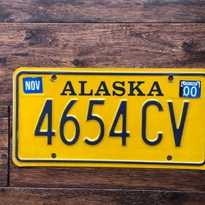 Alaska License Plate, License Plate Alaska 2000, Vintage Alaska ...