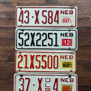 License Plates Trailer Your Choice, Nebraska License Plates, Old ...