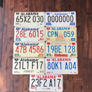 Alabama License Plates Your Choice, Vintage Alabama License Plates 1977 ...