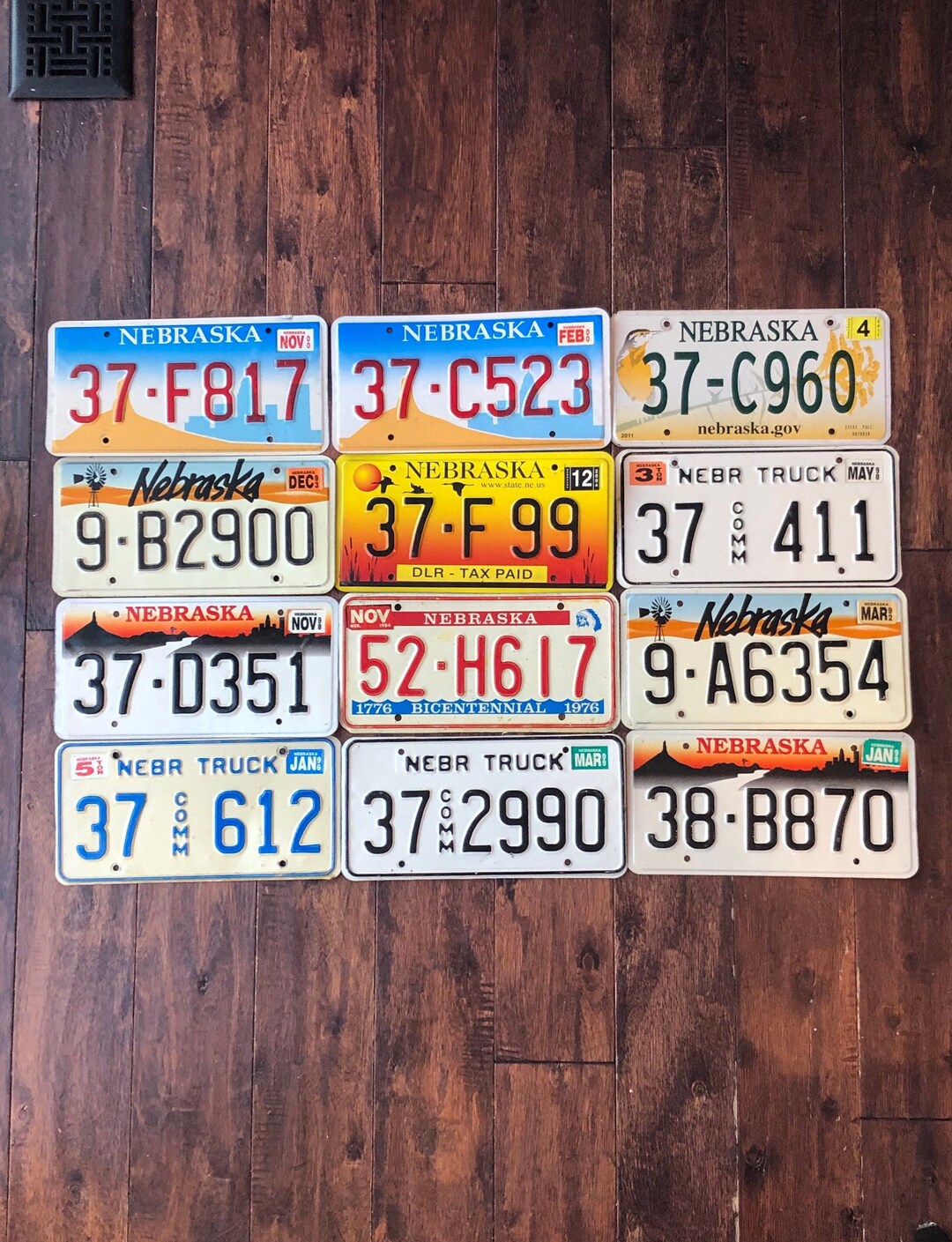 Nebraska License Plates Your Choice, Vintage Nebraska License Plates ...