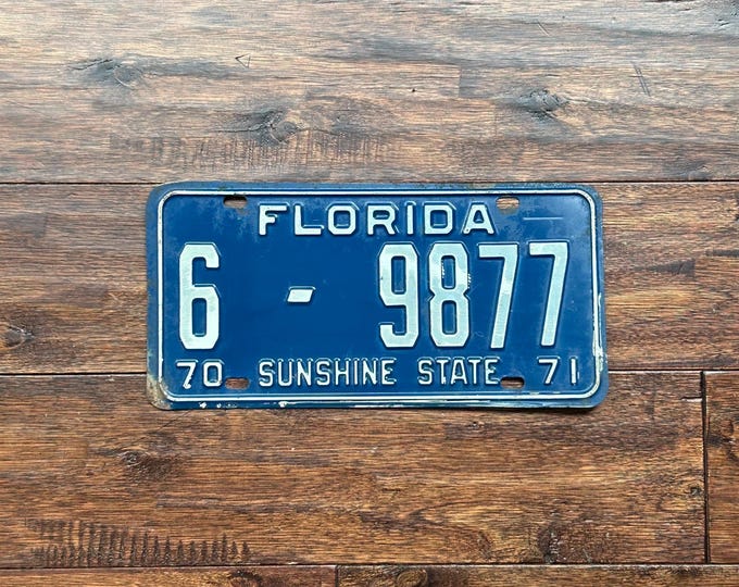 License Plate Florida 1970 1971, Florida License Plate Palm Beach ...