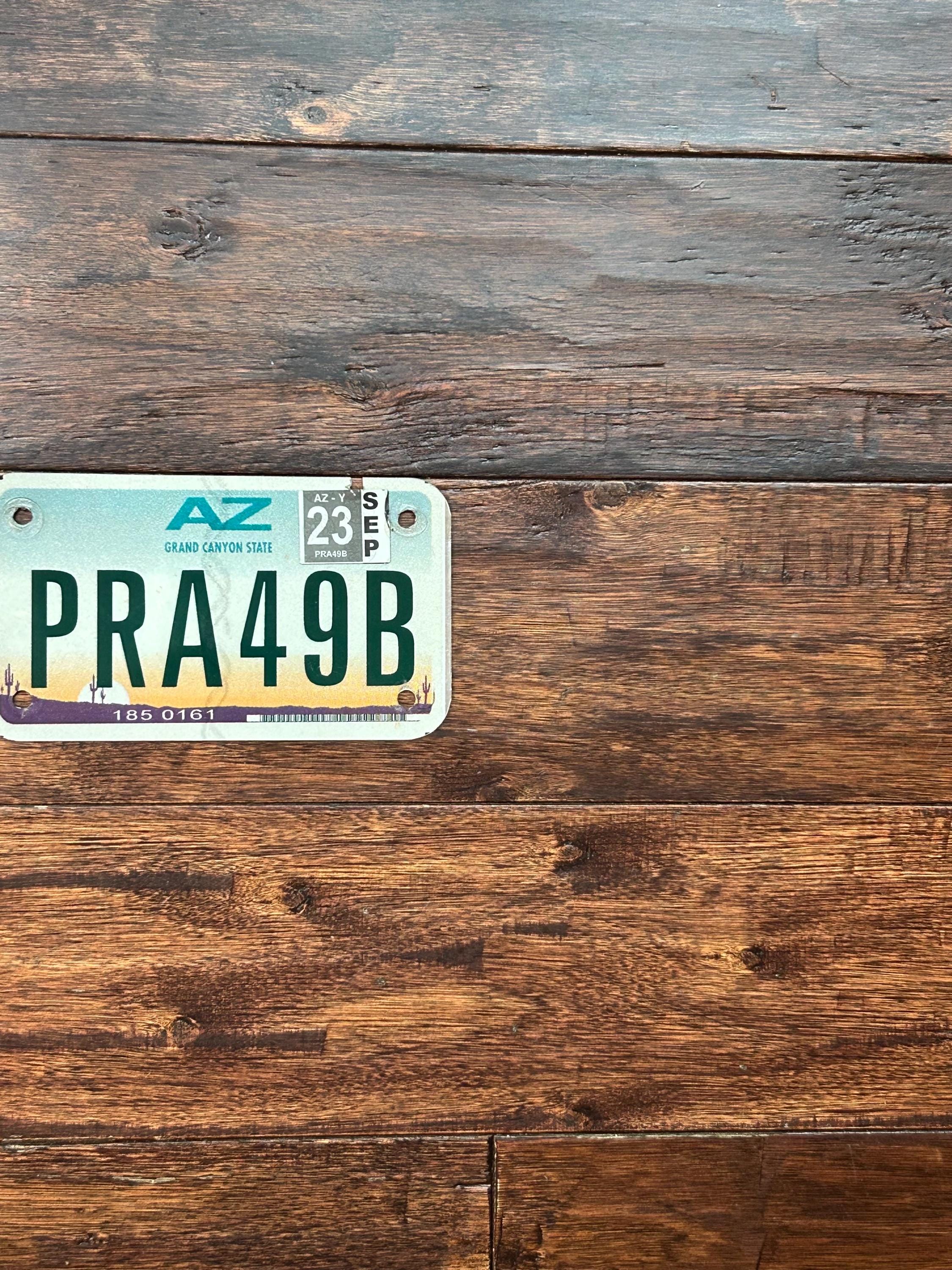 License Plate Arizona, Arizona Motorcycle License Plate 2023 ...