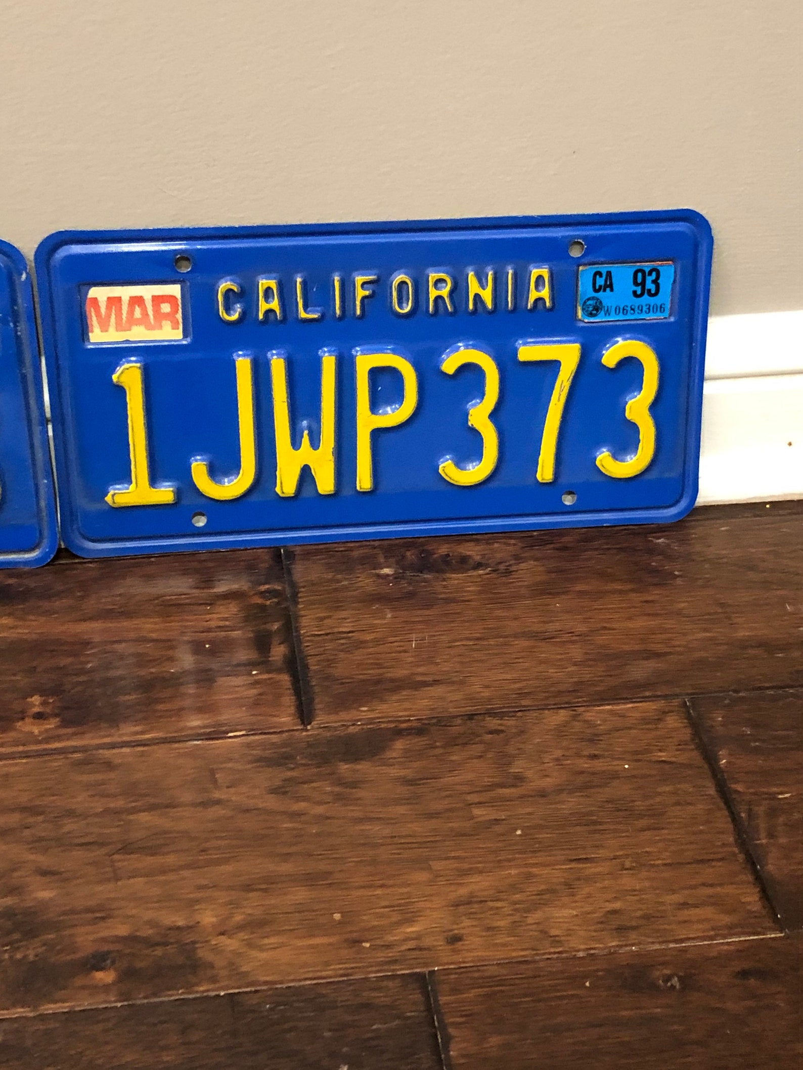 License Plate California vintage 1980s pair blue vintage | Etsy