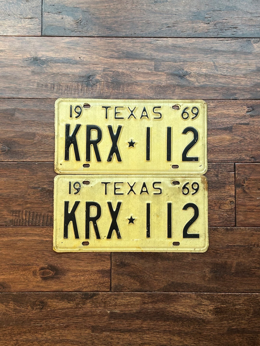 License Plates Texas 1969 Pair, Dmv Clear Texas 1969 Pair, Texas ...