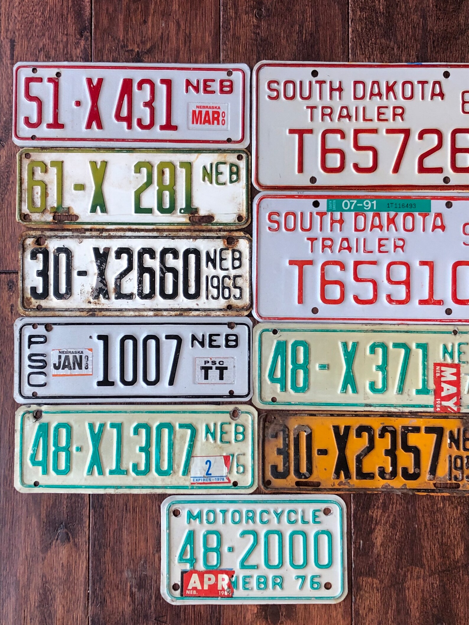 License Plates Your Choice Trailer Motorcycle, Minnesota South Dakota ...