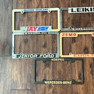 License Plate Dealership Frames, Lot of 5 Old Dealership Frames ...