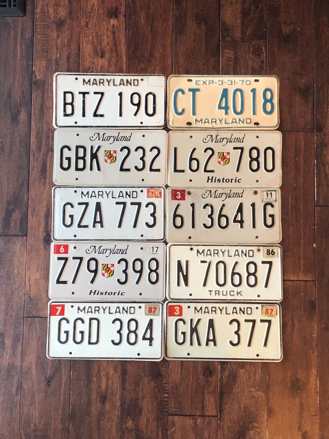 Maryland License Plates Your Choice, Vintage Maryland License Plates ...