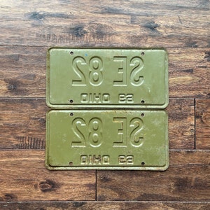 License Plate Pair Ohio 1969, Vintage License Plates, License Plate ...