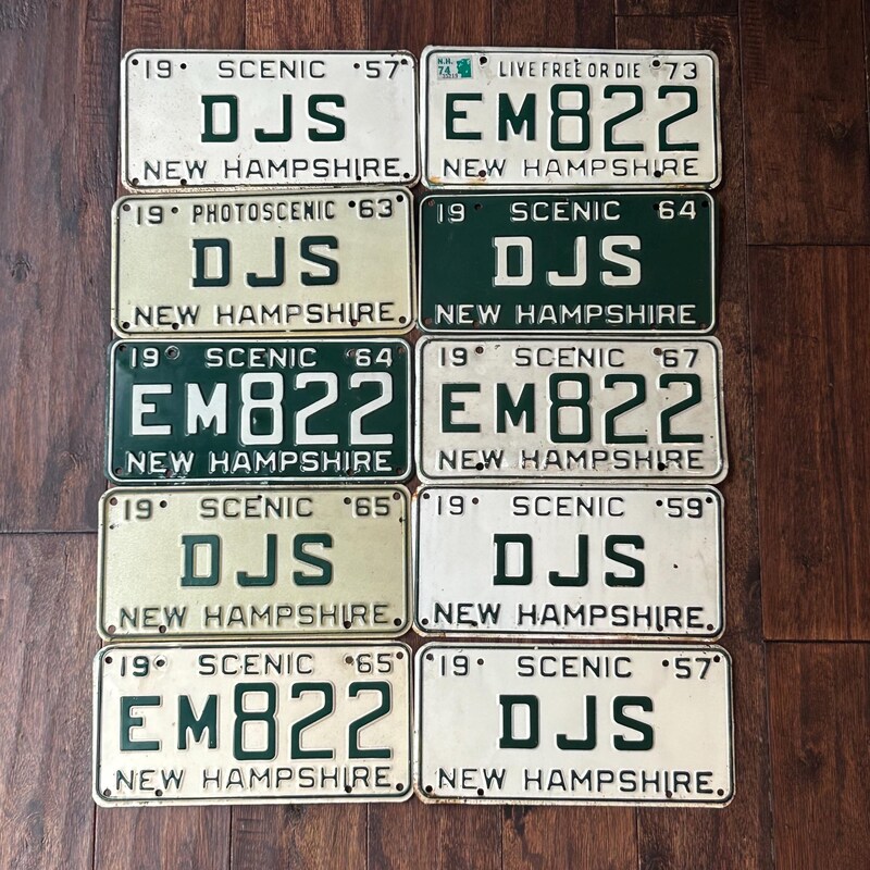 Vintage Nh License Plates - Etsy