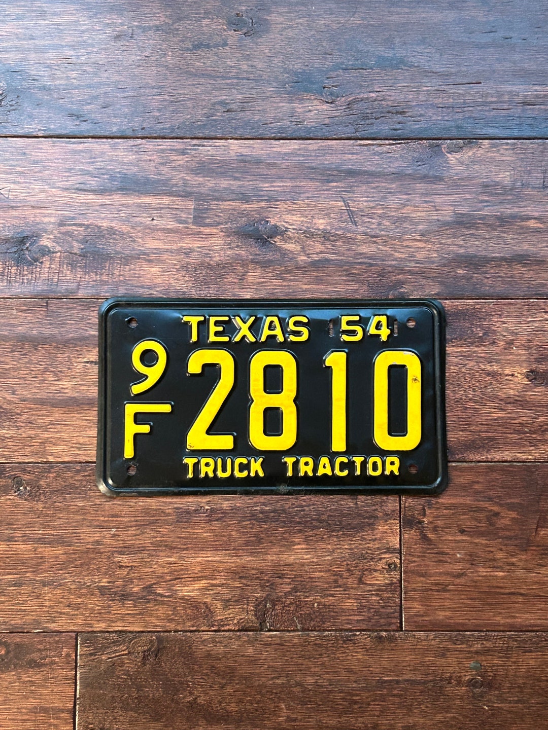 License Plate Texas 1954 Truck Tractor, Vintage Texas License Plate ...
