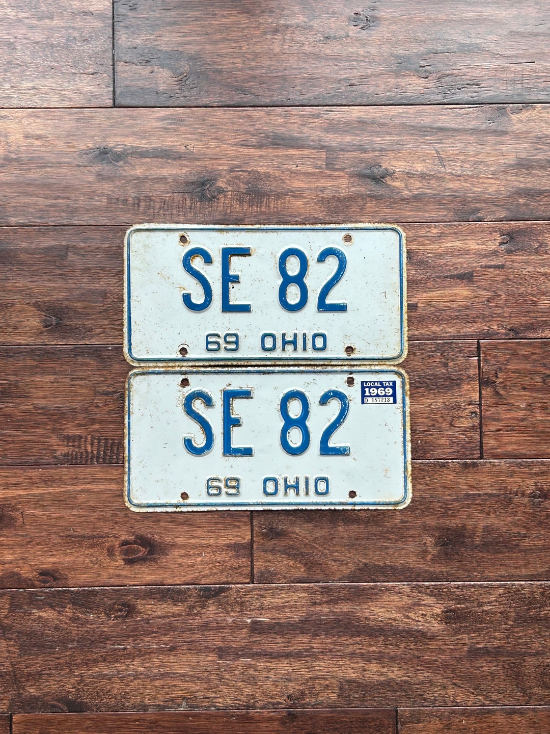 License Plate Pair Ohio 1969, Vintage License Plates, License Plate ...