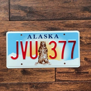 Alaska Bear License Plate, License Plate Alaska, Vintage Alaska, Alaska ...