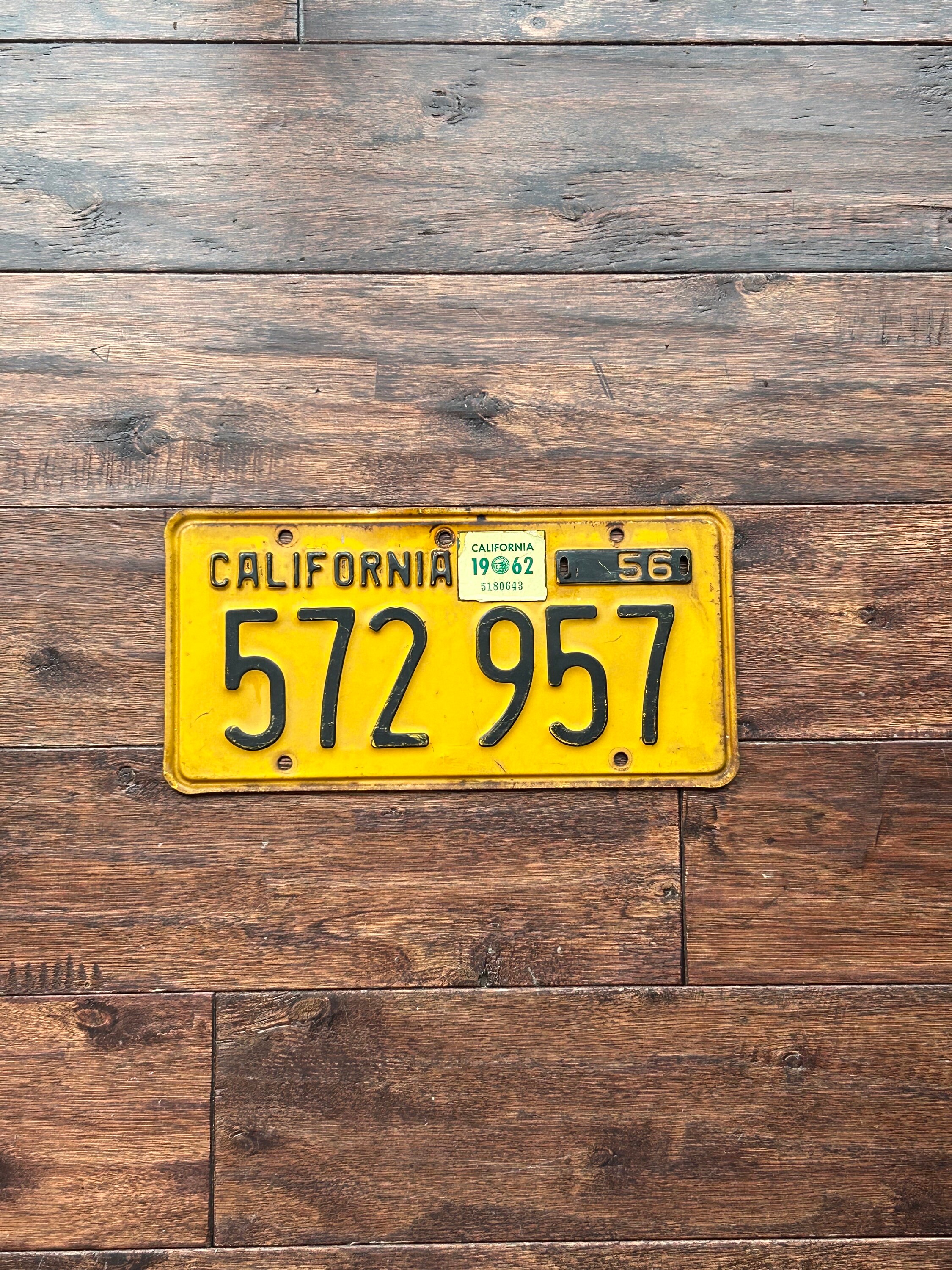 License Plate California 1956, Vintage California License Plate 1956 ...