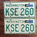 License Plate Washington Pair 1968 to 1981 Base Dmv Clear Yom ...