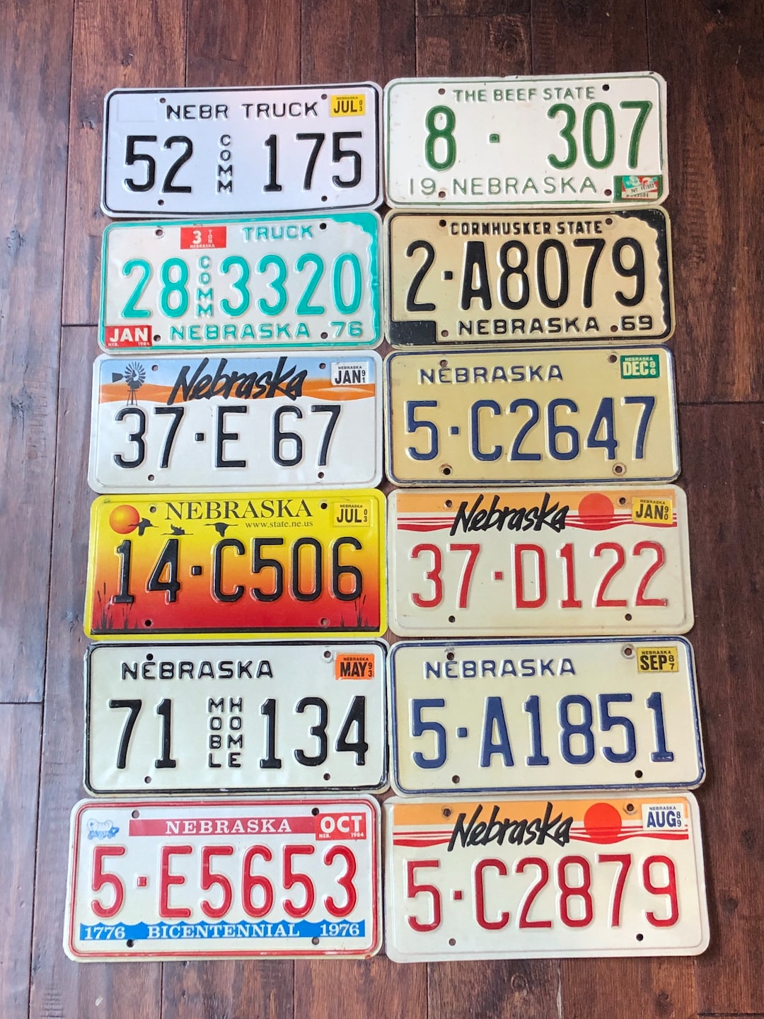 Nebraska License Plates Your Choice, Vintage Nebraska License Plates ...
