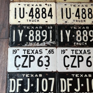 Texas License Plates Pairs 1965 1968, Texas License Plates, Not ...